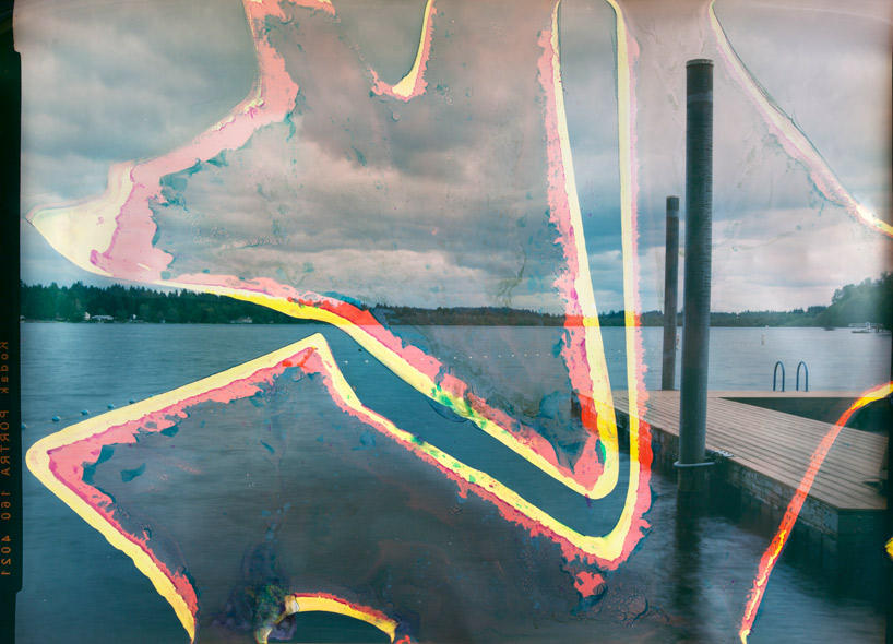 edible silk screens + lake water photographs by matthew brandt
